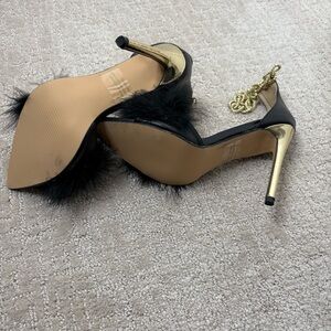 EGO | Shoes | Nwob Ego Black Stiletto Heel With Feather Detailing And ...